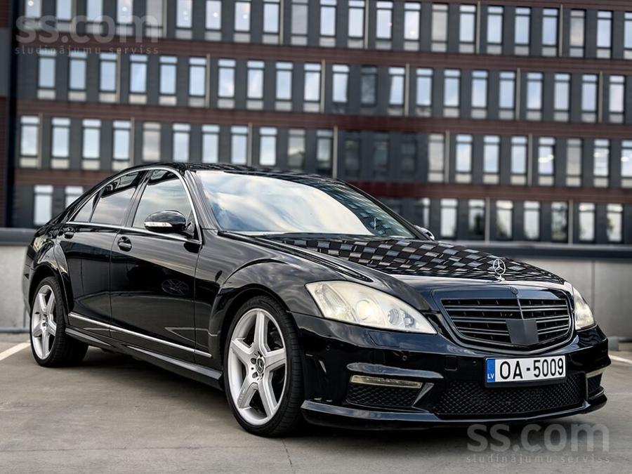 Black Mercedes-Benz S 320 2006 in Riga, with an engine capacity of 3.00 L and mileage of 344 thousand km for 7750 €, photo 8 on AUTOMOTO.COM.LV