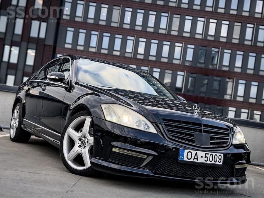 Black Mercedes-Benz S 320 2006 in Riga, with an engine capacity of 3.00 L and mileage of 344 thousand km for 7750 €, photo 9 on AUTOMOTO.COM.LV