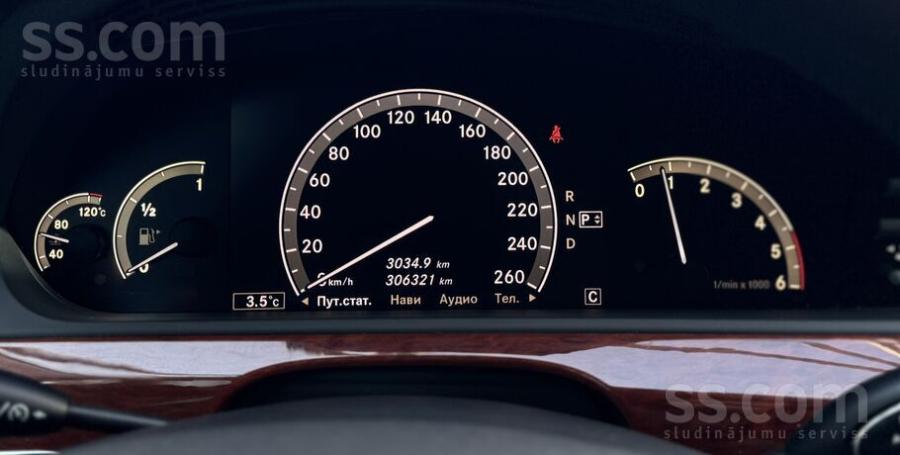 Melns Mercedes-Benz S 320 2007 Rīga, ar dzinēja tilpumu 3.00 L un nobraukumu 306 tūkst. km par 6200 €, foto 20 vietnē AUTOMOTO.COM.LV