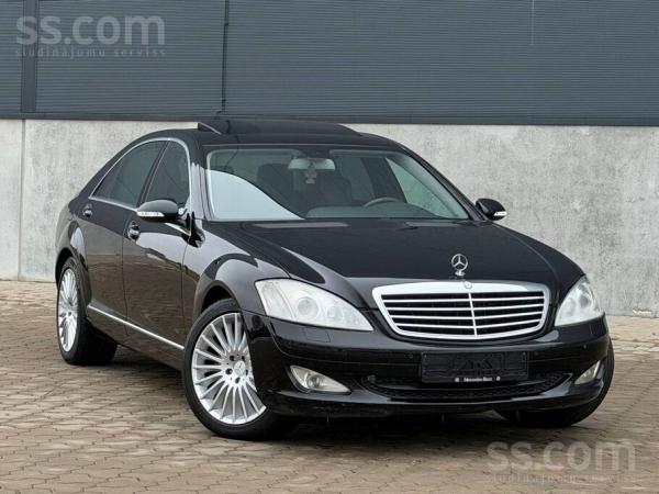 Black Mercedes-Benz S 320 2008 in Riga, with an engine capacity of 3.00 L and mileage of 0 thousand km for 6750 €, photo 5 on AUTOMOTO.COM.LV