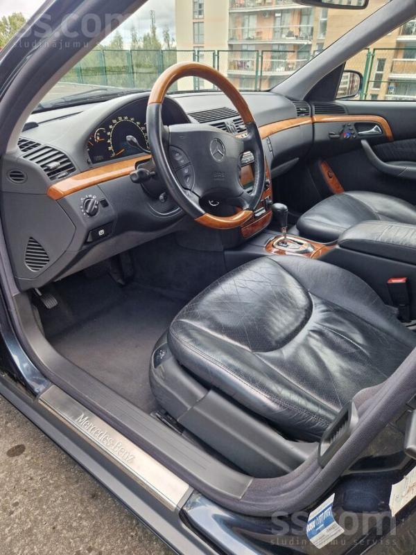 Zils Mercedes-Benz S 320 1999 Rīga, ar dzinēja tilpumu 3.20 L un nobraukumu 195 tūkst. km par 4200 €, foto 5 vietnē AUTOMOTO.COM.LV