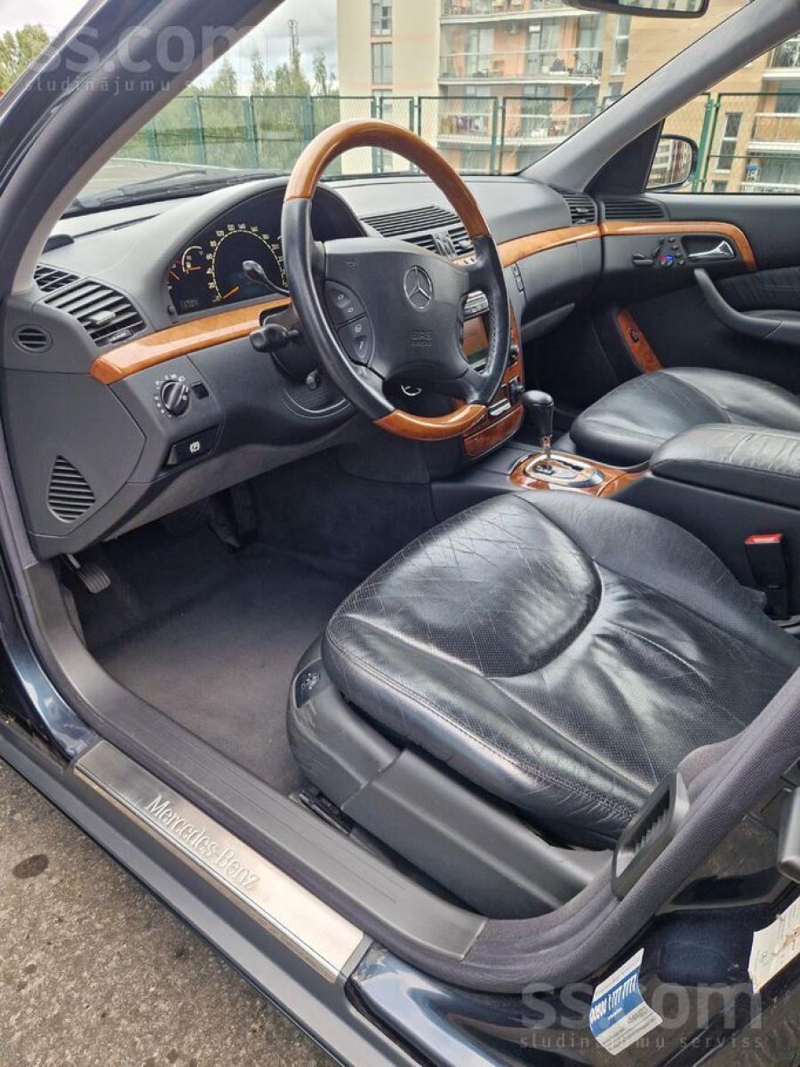 Zils Mercedes-Benz S 320 1999 Rīga, ar dzinēja tilpumu 3.20 L un nobraukumu 195 tūkst. km par 4200 €, foto 5 vietnē AUTOMOTO.COM.LV