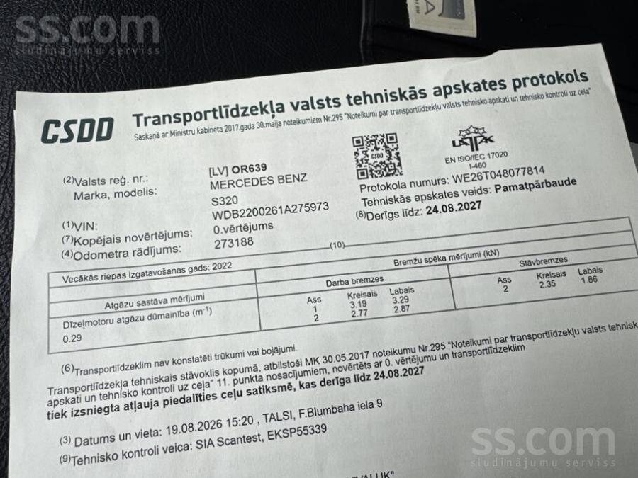Zils Mercedes-Benz S 320 2002 Talsi, ar dzinēja tilpumu 3.20 L un nobraukumu 273 tūkst. km par 3695 €, foto 29 vietnē AUTOMOTO.COM.LV