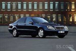 Blue Mercedes-Benz S 320 2005 in Riga, with an engine capacity of 3.20 L and mileage of 351 thousand km for 4750 €, photo  on AUTOMOTO.COM.LV