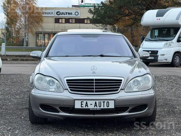 Brown Mercedes-Benz S 320 2004 in Riga, with an engine capacity of 3.20 L and mileage of 0 thousand km for 4490 €, photo 7 on AUTOMOTO.COM.LV