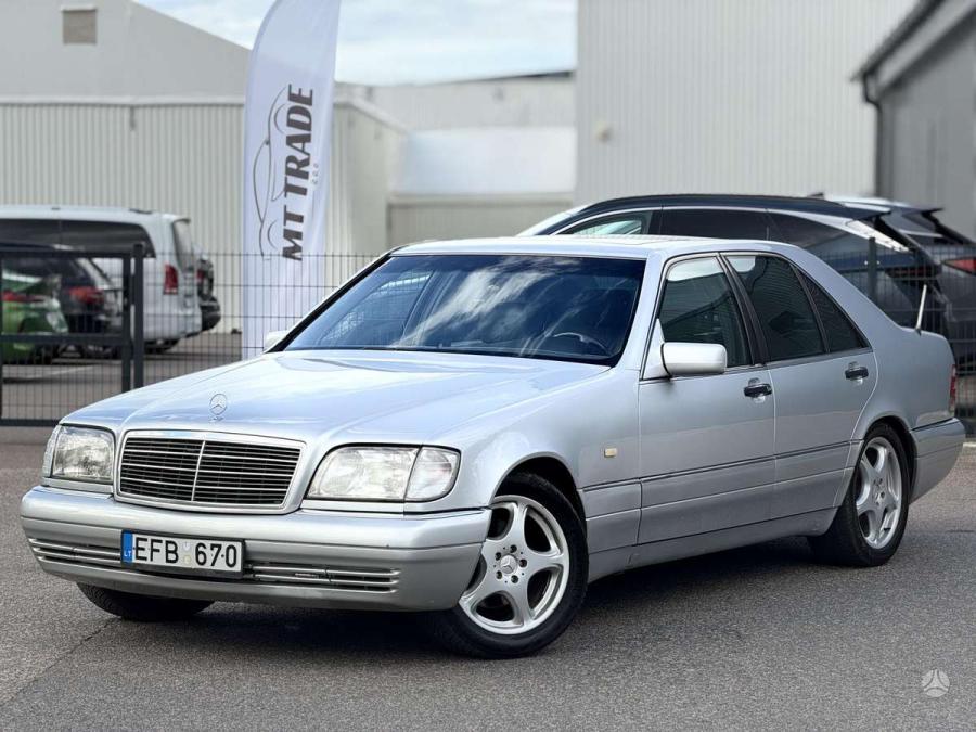 Grey Mercedes-Benz S 320 1997 in Vilnius, with an engine capacity of 3.20 L and mileage of 248 thousand km for 5250 €, photo 1 on AUTOMOTO.COM.LV