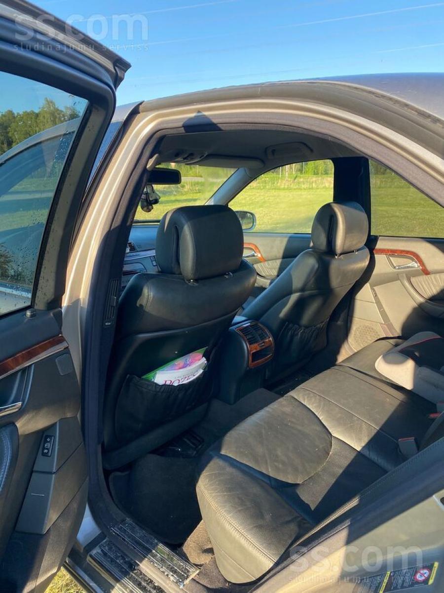 Pelēks Mercedes-Benz S 320 2002 Tukums, ar dzinēja tilpumu 3.20 L un nobraukumu 280 tūkst. km par 2600 €, foto 8 vietnē AUTOMOTO.COM.LV