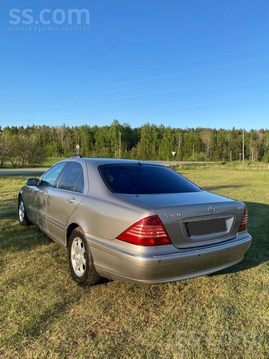 Grey Mercedes-Benz S 320 2002 in Tukums, with an engine capacity of 3.20 L and mileage of 280 thousand km for 2600 €, photo 3 on AUTOMOTO.COM.LV