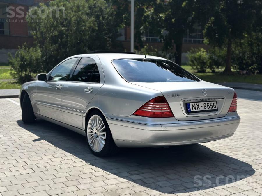 Grey Mercedes-Benz S 320 2004 in Riga, with an engine capacity of 3.20 L and mileage of 260 thousand km for 5500 €, photo 6 on AUTOMOTO.COM.LV