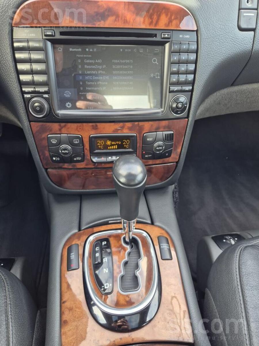 Pelēks Mercedes-Benz S 320 2004 Rīga, ar dzinēja tilpumu 3.20 L un nobraukumu 269 tūkst. km par 5590 €, foto 30 vietnē AUTOMOTO.COM.LV