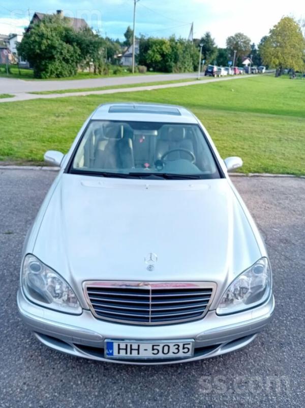 Grey Mercedes-Benz S 320 2005 in Jelgava, with an engine capacity of 3.20 L and mileage of 220 thousand km for 6200 €, photo 8 on AUTOMOTO.COM.LV