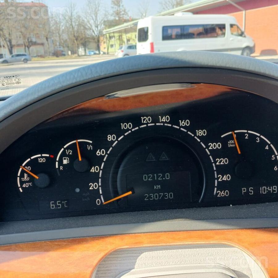Mercedes-Benz S 320 1999 Cēsis, ar dzinēja tilpumu 3.20 L un nobraukumu 230 tūkst. km par 2700 €, foto 8 vietnē AUTOMOTO.COM.LV