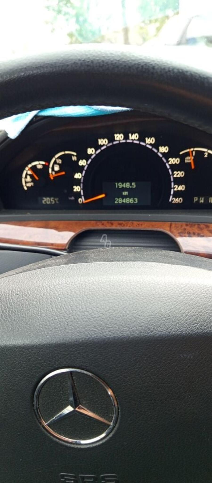 Mercedes-Benz S 320 2002 Viļņa, ar dzinēja tilpumu 3.20 L un nobraukumu 30 tūkst. km par 1800 €, foto 13 vietnē AUTOMOTO.COM.LV