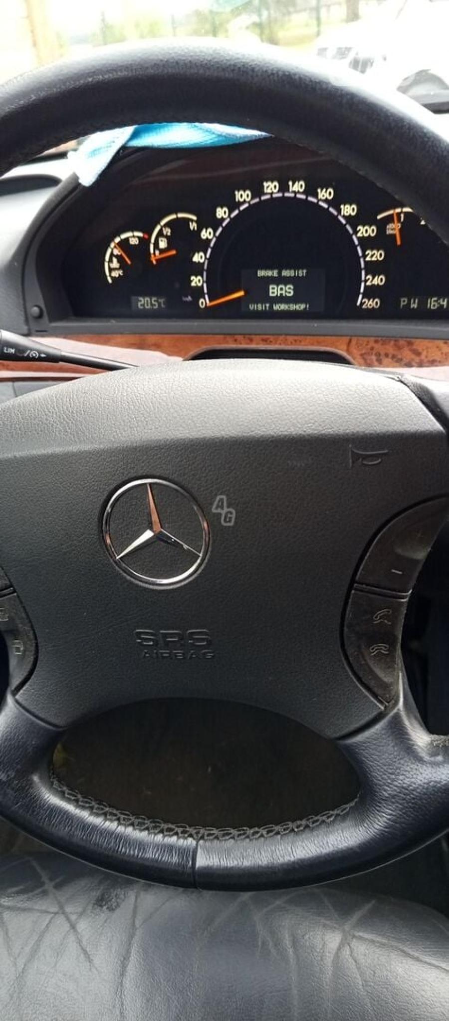 Mercedes-Benz S 320 2002 Viļņa, ar dzinēja tilpumu 3.20 L un nobraukumu 30 tūkst. km par 1800 €, foto 14 vietnē AUTOMOTO.COM.LV