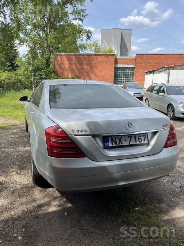 Mercedes-Benz S 320 2006 in Riga, with an engine capacity of 3.20 L and mileage of 0 thousand km for 5200 €, photo 2 on AUTOMOTO.COM.LV