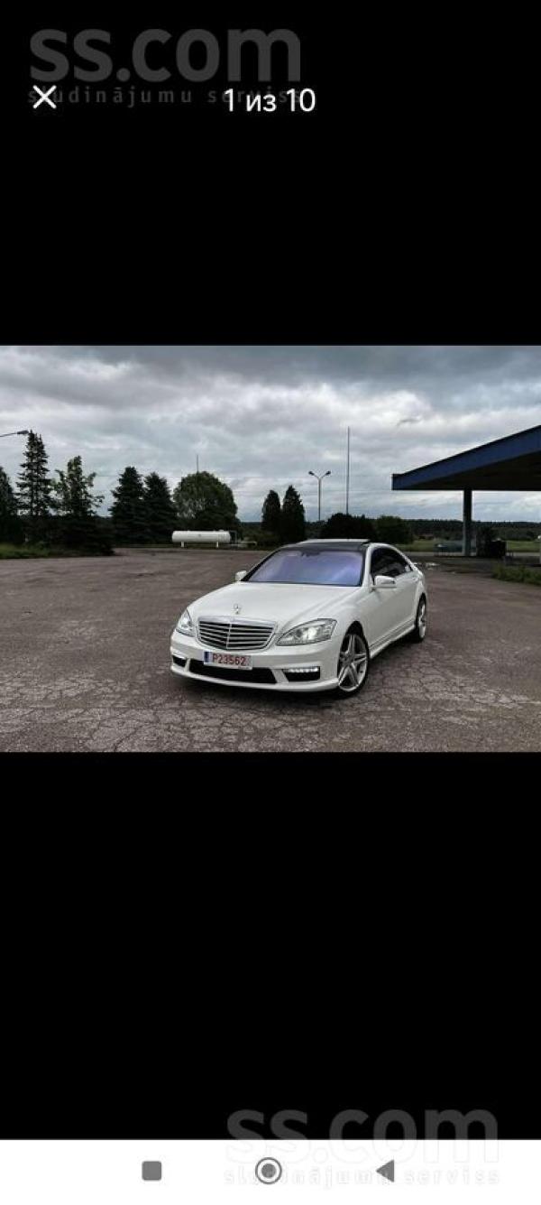 White Mercedes-Benz S 320 2007 in Vilnius, with an engine capacity of 3.00 L and mileage of 275 thousand km for 9900 €, photo 1 on AUTOMOTO.COM.LV