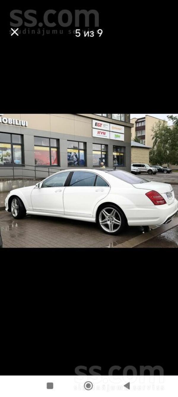 White Mercedes-Benz S 320 2007 in Vilnius, with an engine capacity of 3.00 L and mileage of 275 thousand km for 9900 €, photo 3 on AUTOMOTO.COM.LV
