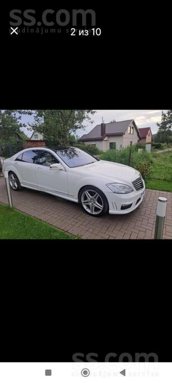 White Mercedes-Benz S 320 2007 in Vilnius, with an engine capacity of 3.00 L and mileage of 275 thousand km for 9900 €, photo 8 on AUTOMOTO.COM.LV