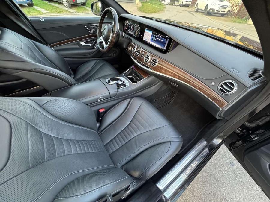 Black Mercedes-Benz S 350 2017 in Siauliai, with an engine capacity of 3.00 L and mileage of 176 thousand km for 36500 €, photo 15 on AUTOMOTO.COM.LV