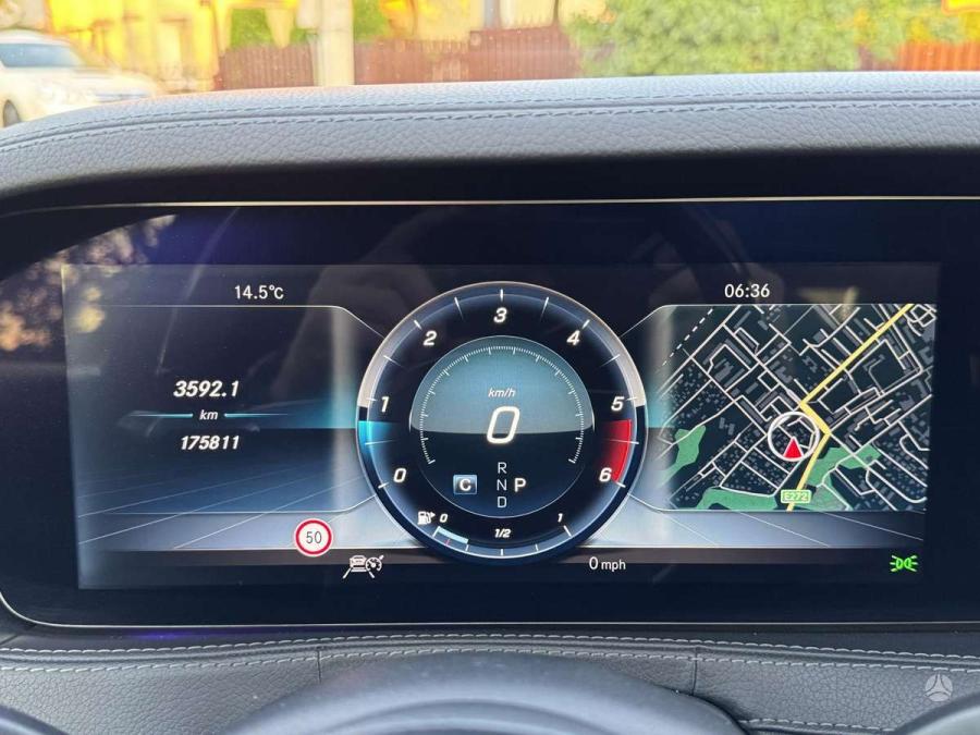 Black Mercedes-Benz S 350 2017 in Siauliai, with an engine capacity of 3.00 L and mileage of 176 thousand km for 36500 €, photo 25 on AUTOMOTO.COM.LV