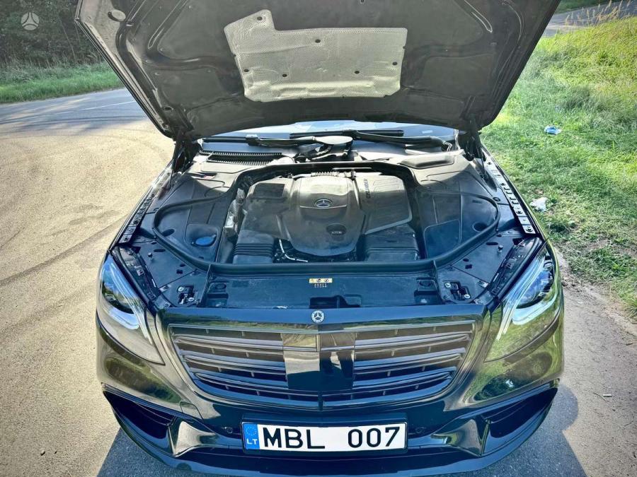 Black Mercedes-Benz S 350 2018 in Vilnius, with an engine capacity of 2.93 L and mileage of 136 thousand km for 45100 €, photo 10 on AUTOMOTO.COM.LV