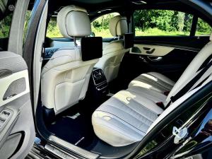 Black Mercedes-Benz S 350 2018 in Vilnius, with an engine capacity of 2.93 L and mileage of 136 thousand km for 45100 €, photo 32 on AUTOMOTO.COM.LV