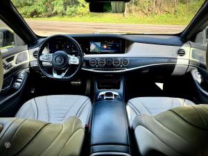 Black Mercedes-Benz S 350 2018 in Vilnius, with an engine capacity of 2.93 L and mileage of 136 thousand km for 45100 €, photo 35 on AUTOMOTO.COM.LV