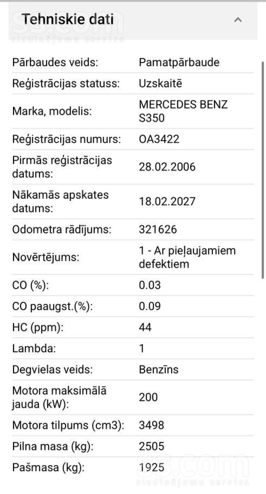 Melns Mercedes-Benz S 350 2006 Rīga, ar dzinēja tilpumu 3.50 L un nobraukumu 325 tūkst. km par 4999 €, foto 34 vietnē AUTOMOTO.COM.LV