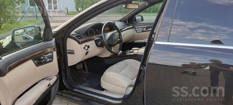 Melns Mercedes-Benz S 350 2010 Rīga, ar dzinēja tilpumu 3.00 L un nobraukumu 500 tūkst. km par 9500 €, foto 10 vietnē AUTOMOTO.COM.LV