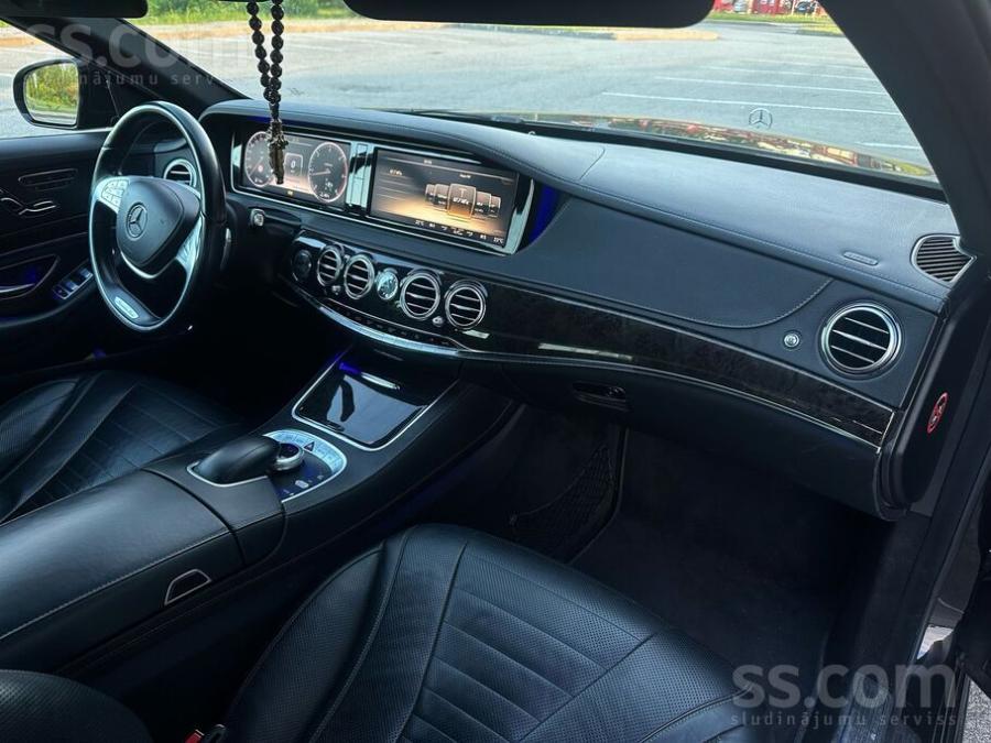 Black Mercedes-Benz S 350 2013 in Riga, with an engine capacity of 3.50 L and mileage of 0 thousand km for 24000 €, photo 11 on AUTOMOTO.COM.LV