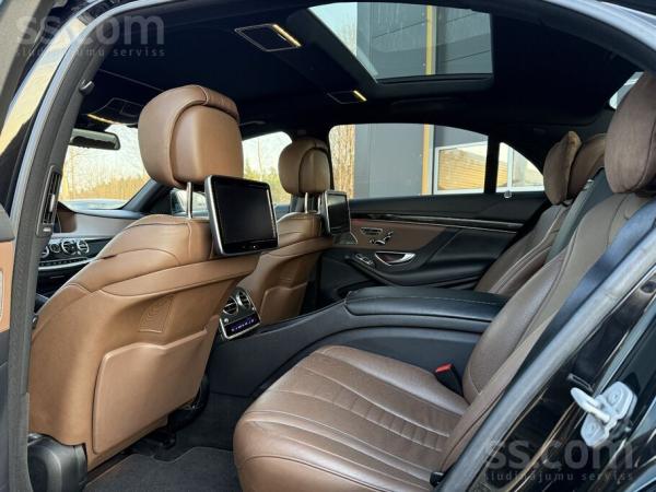 Black Mercedes-Benz S 350 2013 in Valmiera, with an engine capacity of 3.00 L and mileage of 335 thousand km for 23500 €, photo 6 on AUTOMOTO.COM.LV