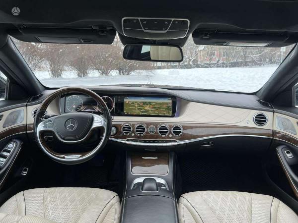 Black Mercedes-Benz S 350 2014 in Vilnius, with an engine capacity of 2.99 L and mileage of 317 thousand km for 17900 €, photo 10 on AUTOMOTO.COM.LV