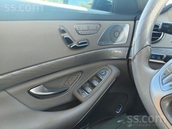 Black Mercedes-Benz S 350 2014 in Riga, with an engine capacity of 3.00 L and mileage of 250 thousand km for 19500 €, photo 7 on AUTOMOTO.COM.LV
