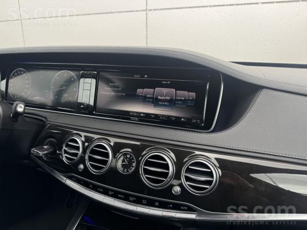 Black Mercedes-Benz S 350 2014 in Riga, with an engine capacity of 3.00 L and mileage of 225 thousand km for 20990 €, photo 7 on AUTOMOTO.COM.LV