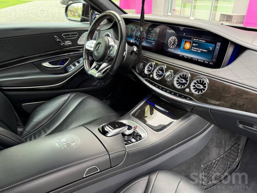 Black Mercedes-Benz S 350 2014 in Riga, with an engine capacity of 3.00 L and mileage of 180 thousand km for 36900 €, photo 7 on AUTOMOTO.COM.LV