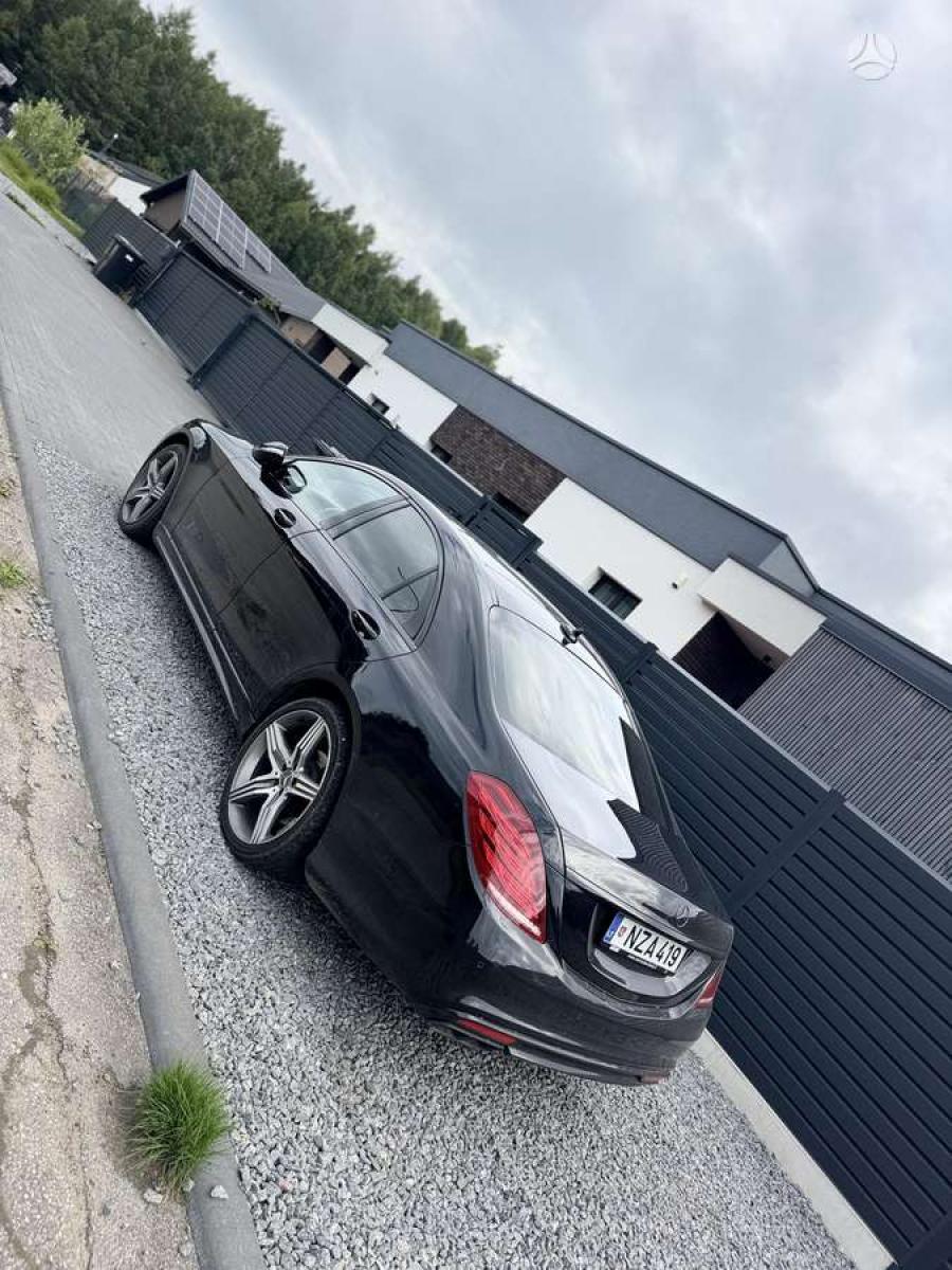 Black Mercedes-Benz S 350 2014 in Vilnius, with an engine capacity of 2.99 L and mileage of 390 thousand km for 20500 €, photo 5 on AUTOMOTO.COM.LV