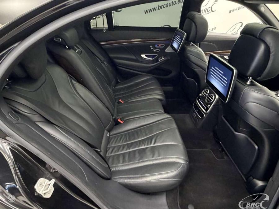 Black Mercedes-Benz S 350 2014 in Vilnius, with an engine capacity of 2.99 L and mileage of 455 thousand km for 15900 €, photo 13 on AUTOMOTO.COM.LV
