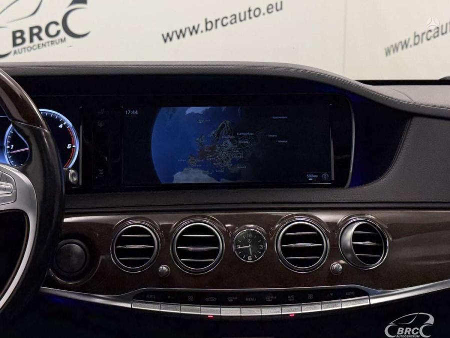 Black Mercedes-Benz S 350 2014 in Vilnius, with an engine capacity of 2.99 L and mileage of 455 thousand km for 15900 €, photo 21 on AUTOMOTO.COM.LV