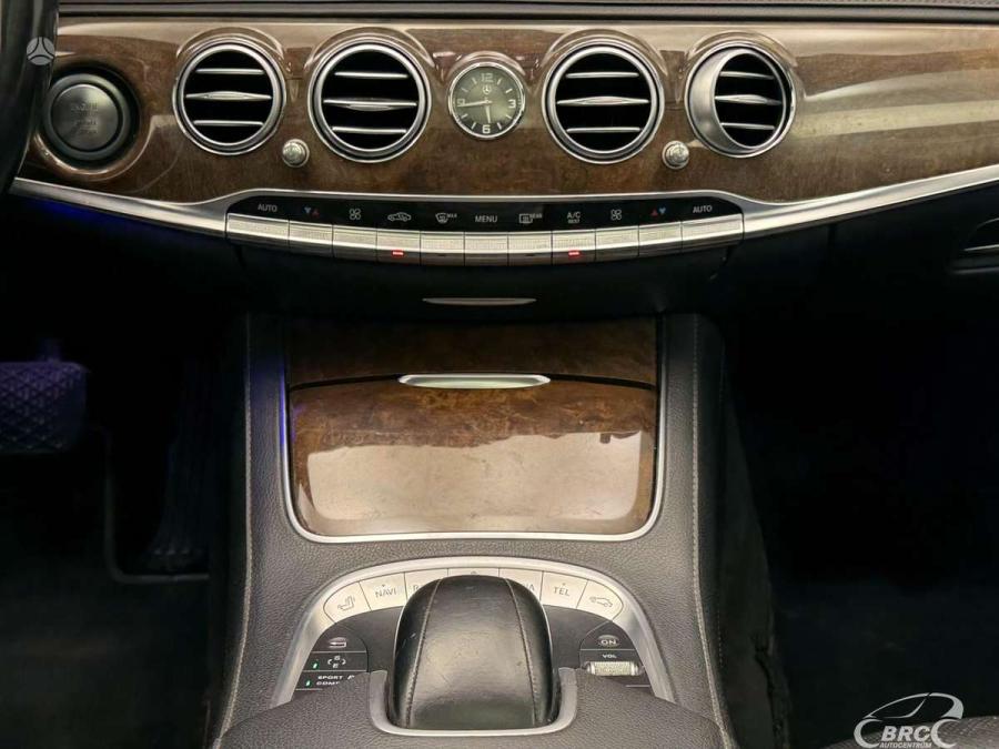 Black Mercedes-Benz S 350 2014 in Vilnius, with an engine capacity of 2.99 L and mileage of 455 thousand km for 15900 €, photo 22 on AUTOMOTO.COM.LV