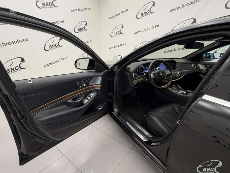 Black Mercedes-Benz S 350 2014 in Vilnius, with an engine capacity of 2.99 L and mileage of 455 thousand km for 15900 €, photo 24 on AUTOMOTO.COM.LV