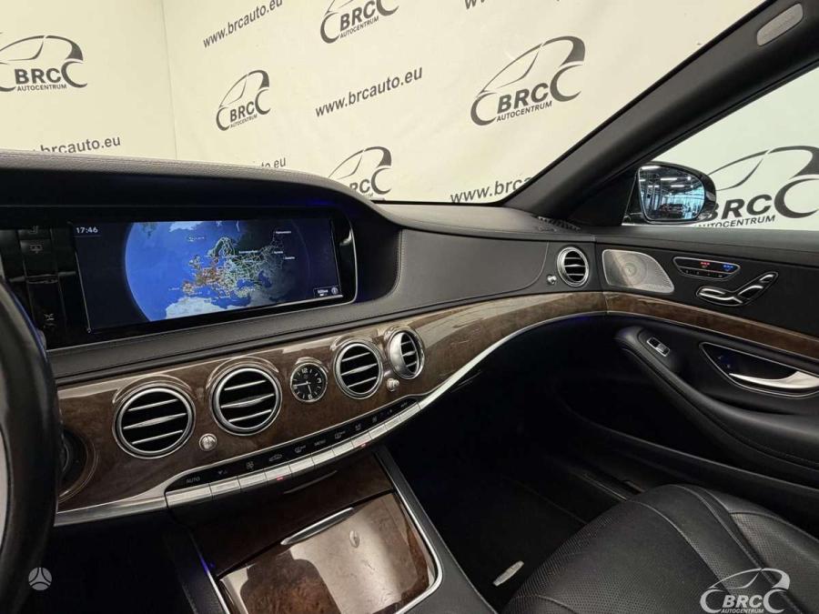 Black Mercedes-Benz S 350 2014 in Vilnius, with an engine capacity of 2.99 L and mileage of 455 thousand km for 15900 €, photo 32 on AUTOMOTO.COM.LV