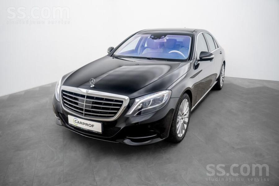 Black Mercedes-Benz S 350 2014 in Tallinn, with an engine capacity of 3.00 L and mileage of 142 thousand km for 24999 €, photo 1 on AUTOMOTO.COM.LV