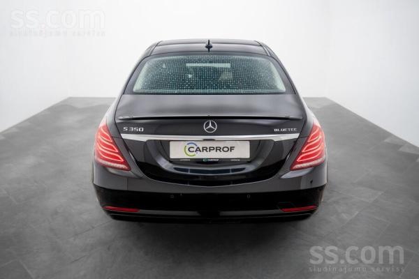 Black Mercedes-Benz S 350 2014 in Tallinn, with an engine capacity of 3.00 L and mileage of 142 thousand km for 24999 €, photo 6 on AUTOMOTO.COM.LV