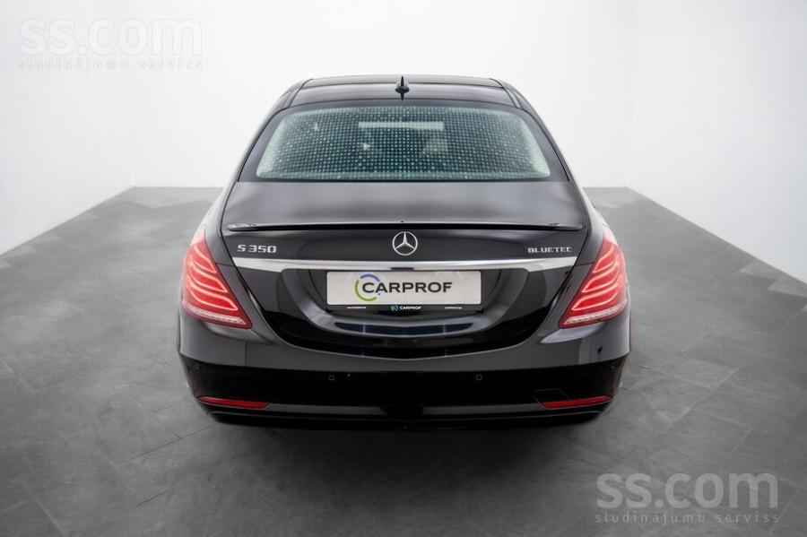 Black Mercedes-Benz S 350 2014 in Tallinn, with an engine capacity of 3.00 L and mileage of 142 thousand km for 24999 €, photo 7 on AUTOMOTO.COM.LV