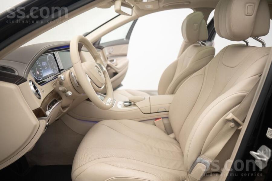 Black Mercedes-Benz S 350 2014 in Tallinn, with an engine capacity of 3.00 L and mileage of 142 thousand km for 24999 €, photo 10 on AUTOMOTO.COM.LV