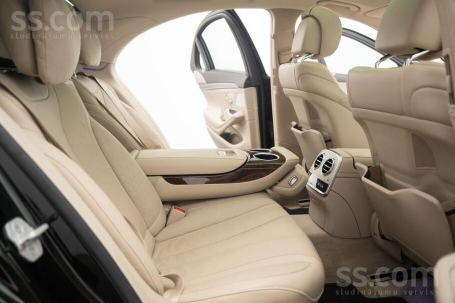 Black Mercedes-Benz S 350 2014 in Tallinn, with an engine capacity of 3.00 L and mileage of 142 thousand km for 24999 €, photo 12 on AUTOMOTO.COM.LV