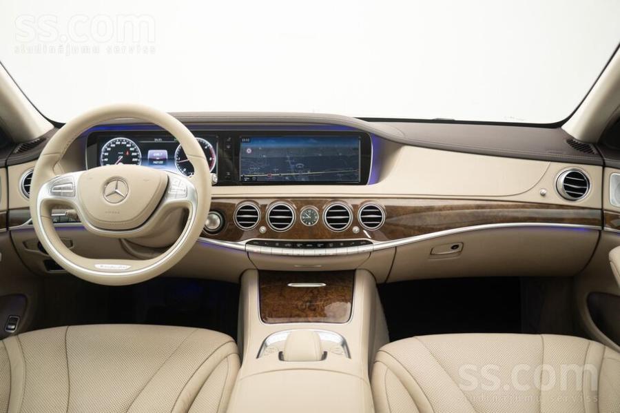Black Mercedes-Benz S 350 2014 in Tallinn, with an engine capacity of 3.00 L and mileage of 142 thousand km for 24999 €, photo 15 on AUTOMOTO.COM.LV