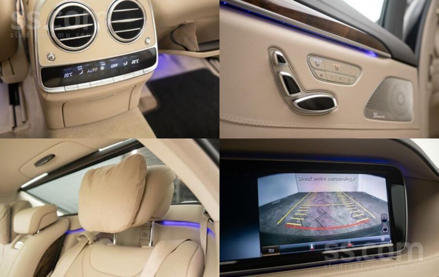 Black Mercedes-Benz S 350 2014 in Tallinn, with an engine capacity of 3.00 L and mileage of 142 thousand km for 24999 €, photo 18 on AUTOMOTO.COM.LV