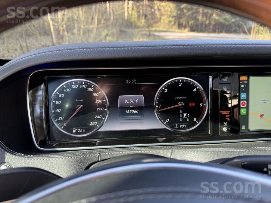 Melns Mercedes-Benz S 350 2014 Rīga, ar dzinēja tilpumu 3.00 L un nobraukumu 165 tūkst. km par 25000 €, foto 6 vietnē AUTOMOTO.COM.LV