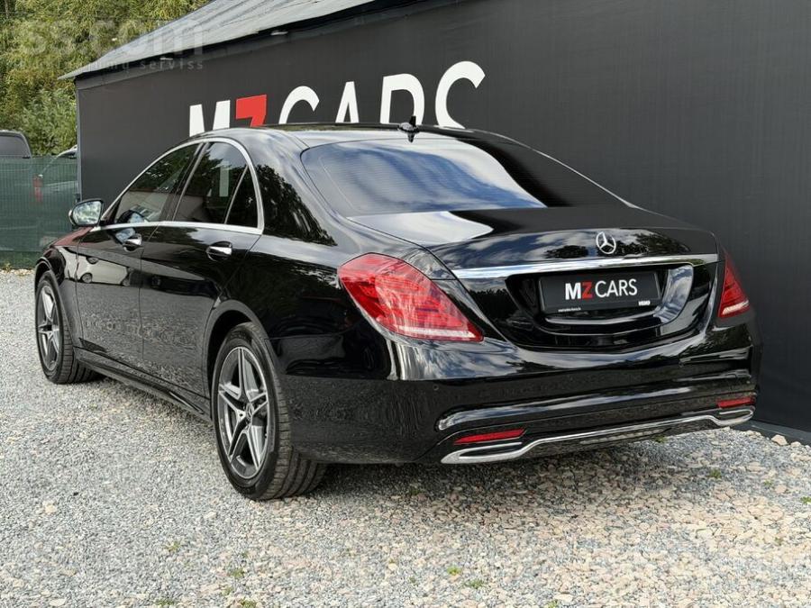 Black Mercedes-Benz S 350 2014 in Riga, with an engine capacity of 3.00 L and mileage of 184 thousand km for 25990 €, photo 4 on AUTOMOTO.COM.LV